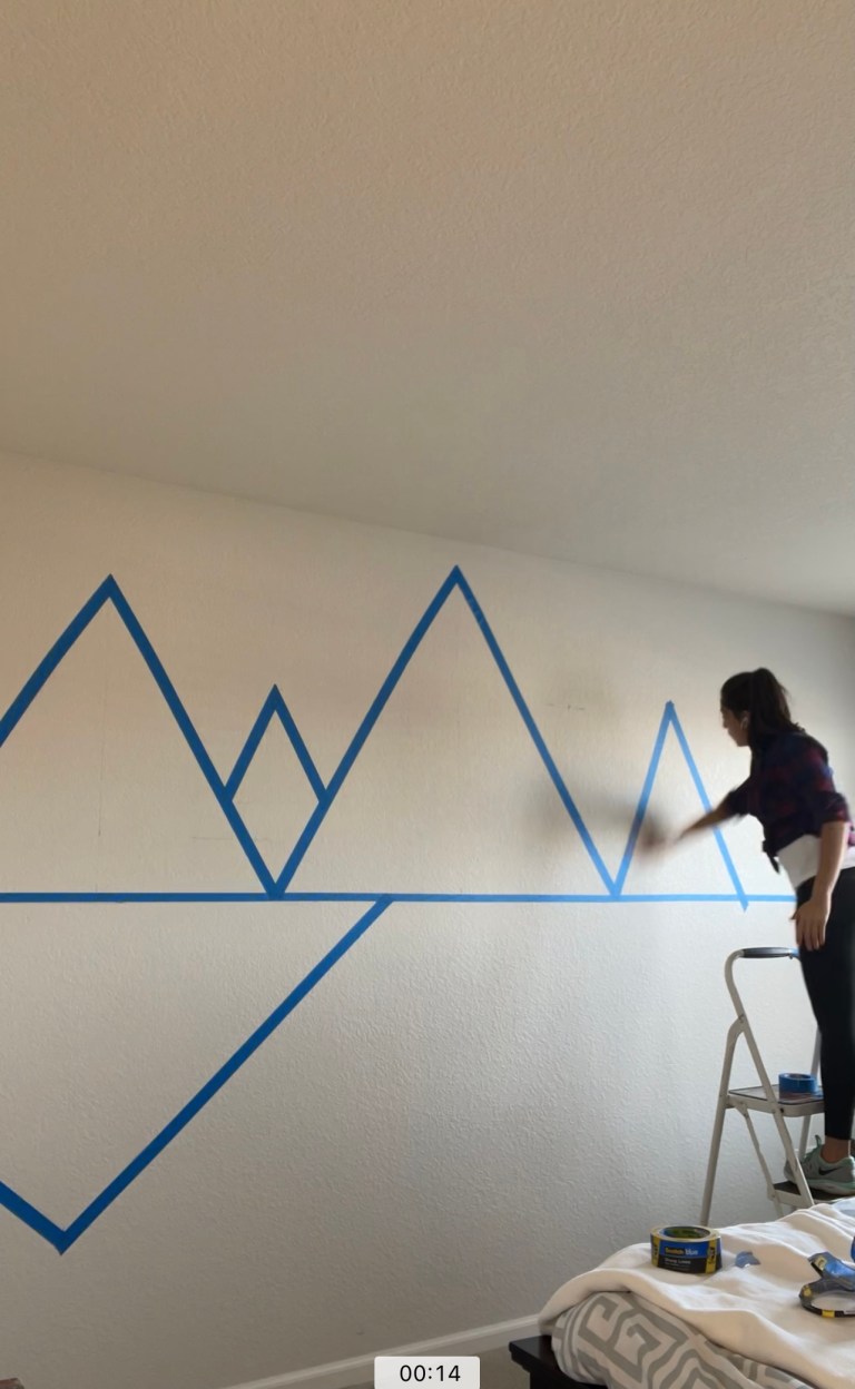 How to Create a DIY Geometric Wall Design – Amanda's Cozy Casa