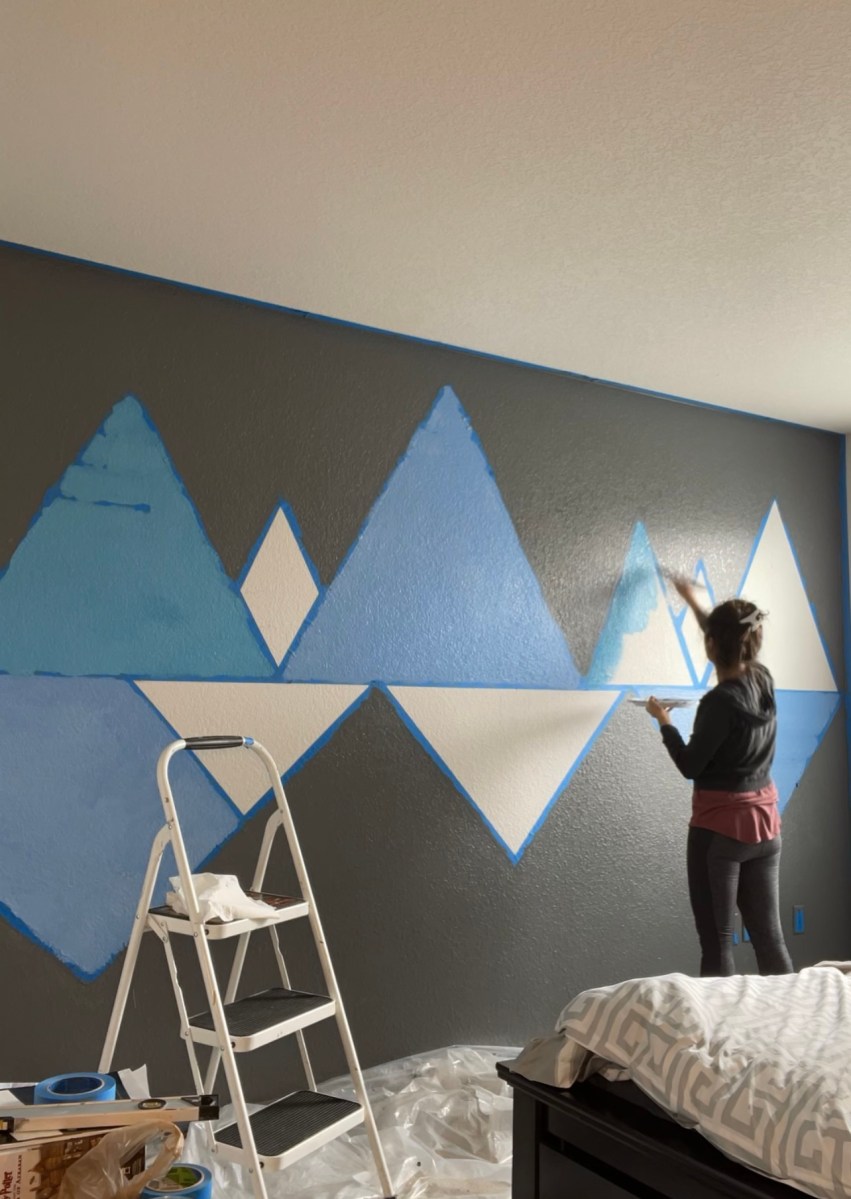 How to Create a DIY Geometric Wall Design – Amanda's Cozy Casa
